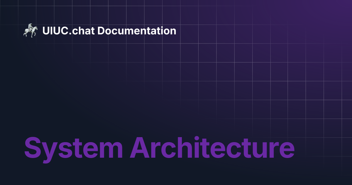 System Architecture Uiucchat Documentation